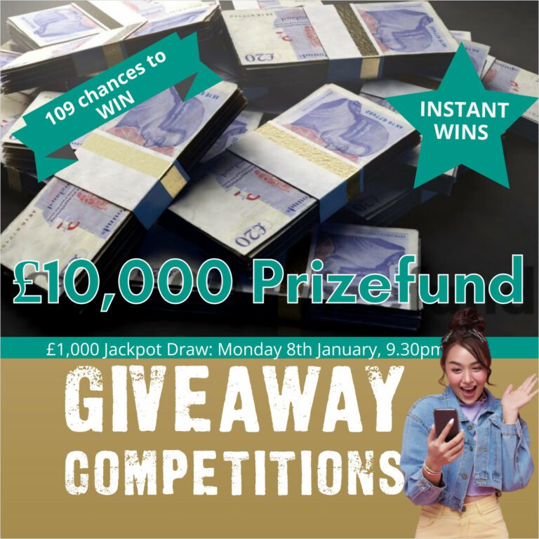 £10,000 Prize Fund £1000 Jackpot + 106 Instant Wins & £150 For Lucky ...