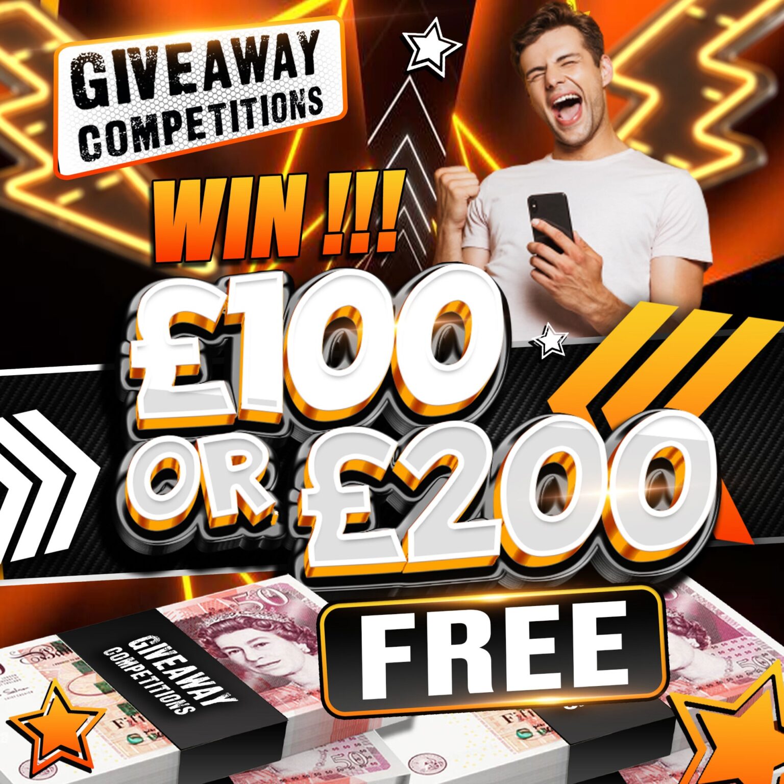 £100 or £200 Free Giveaway - Giveaway Competitions